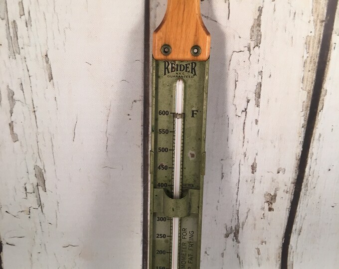 CLEARANCE 1950s Vintage Reider Deep Fat Frying Cooking Thermometer Mid ...