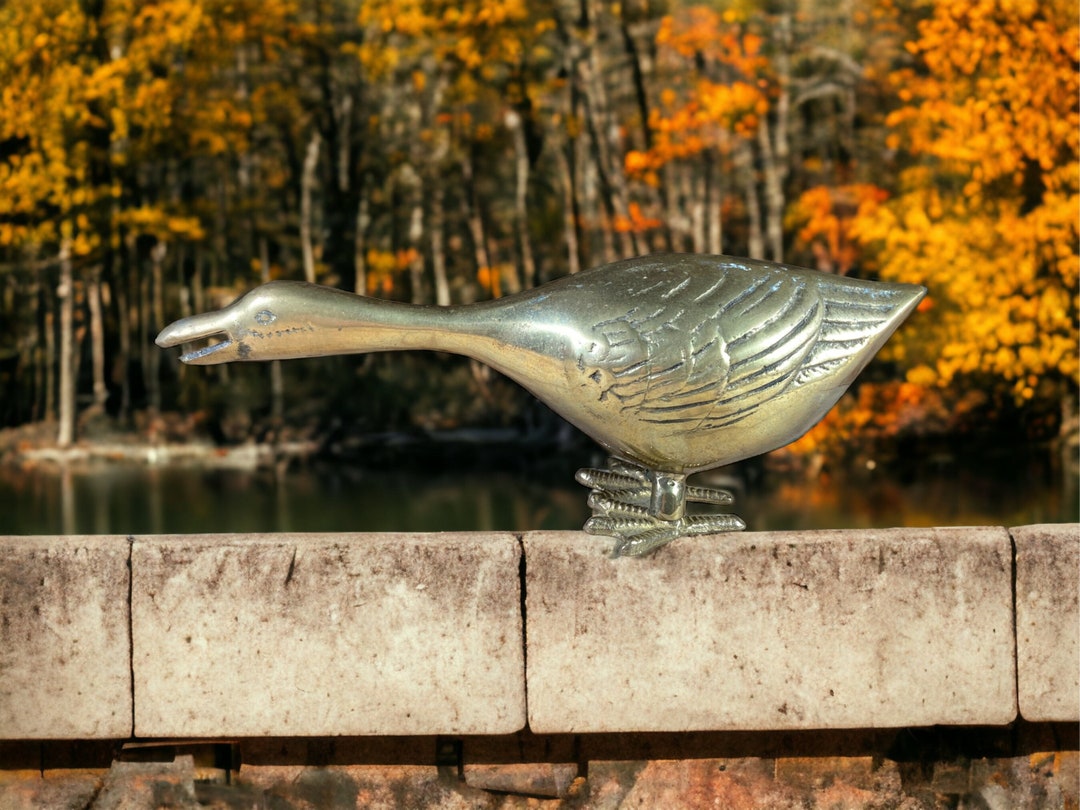 Lincoln Silver Mfg Co Solid BRASS GOOSE Figurine / Statue Brass ...