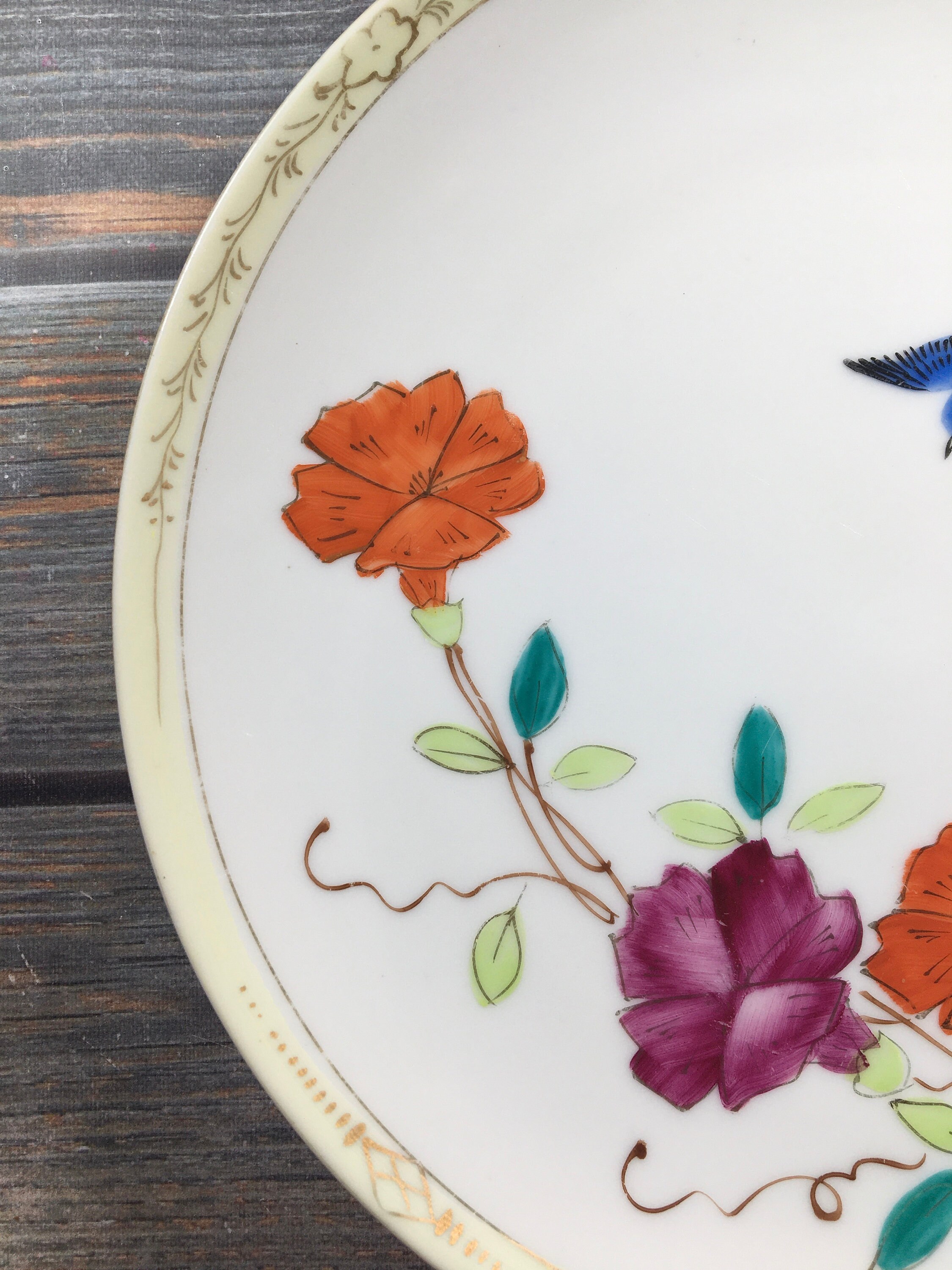 Dining & Serving Antique NIPPON 8 Plate Made in Japan 1910s Hand ...