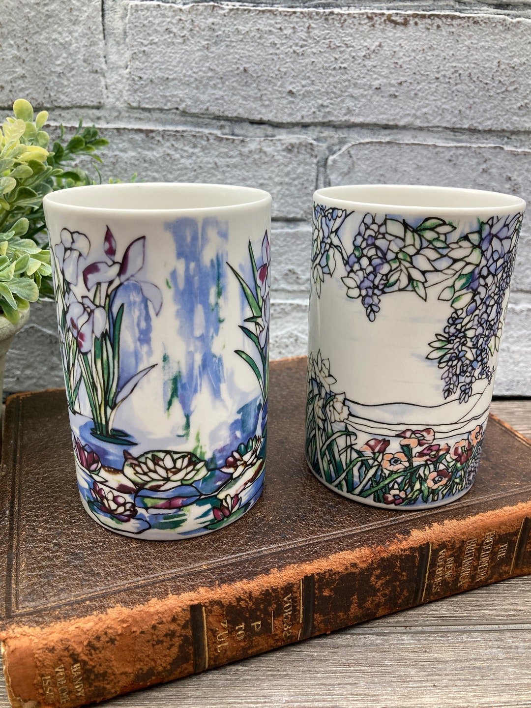 Dunoon Stoneware Mug: Helen Sandiford Stained Glass Floral Design - Etsy