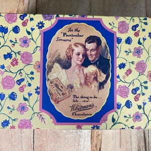 1992 WHITMAN SAMPLER Collectible Hinged Tin ~ Floral Design Chocolate ...