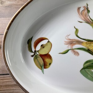 ROYAL WORCESTER EVESHAM Gold Porcelain 14.5 Oval Baking Dish / Serving ...