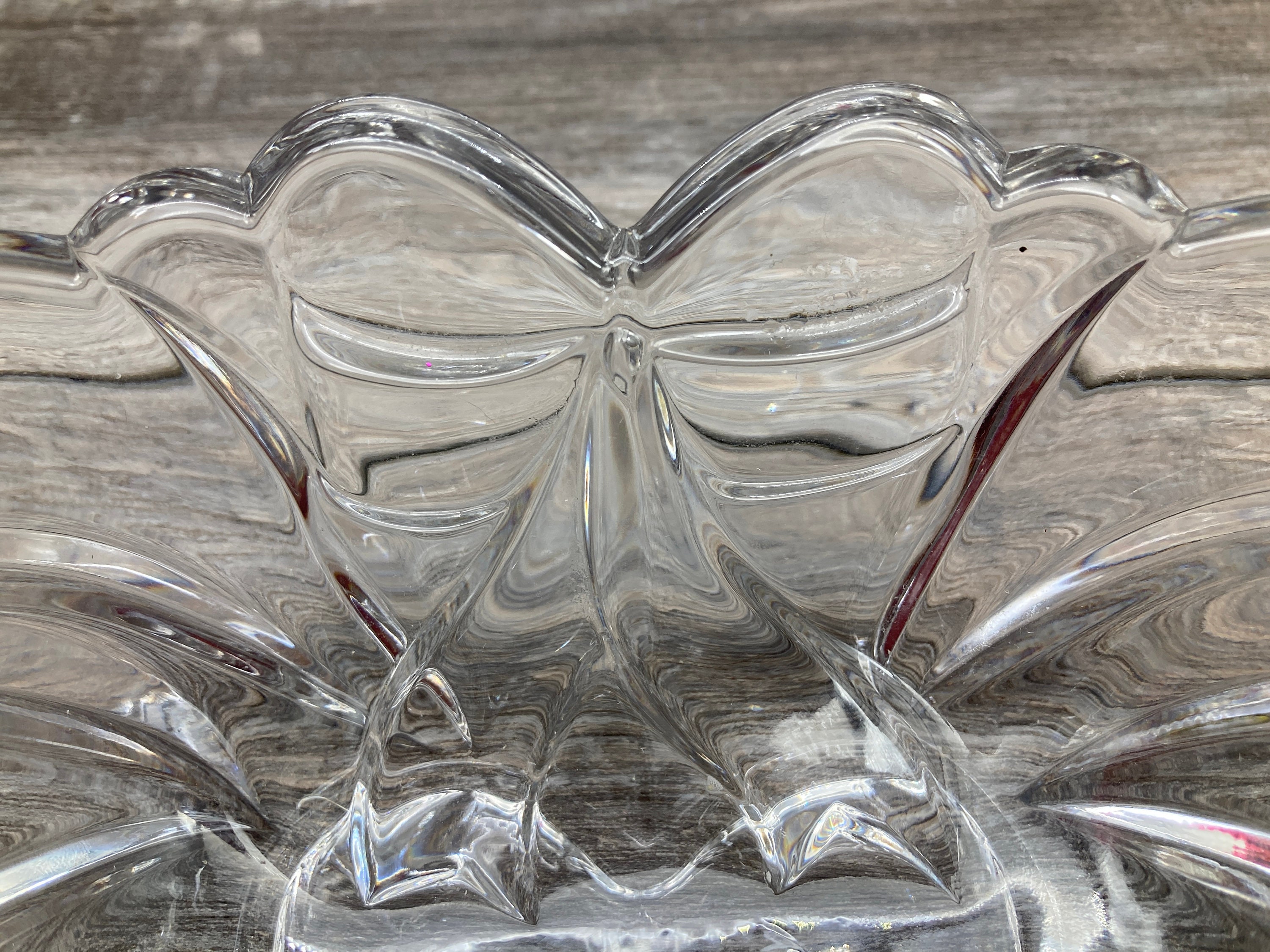 GORHAM Full Lead Crystal Heart and Ribbon Bowl Made in Germany - Etsy