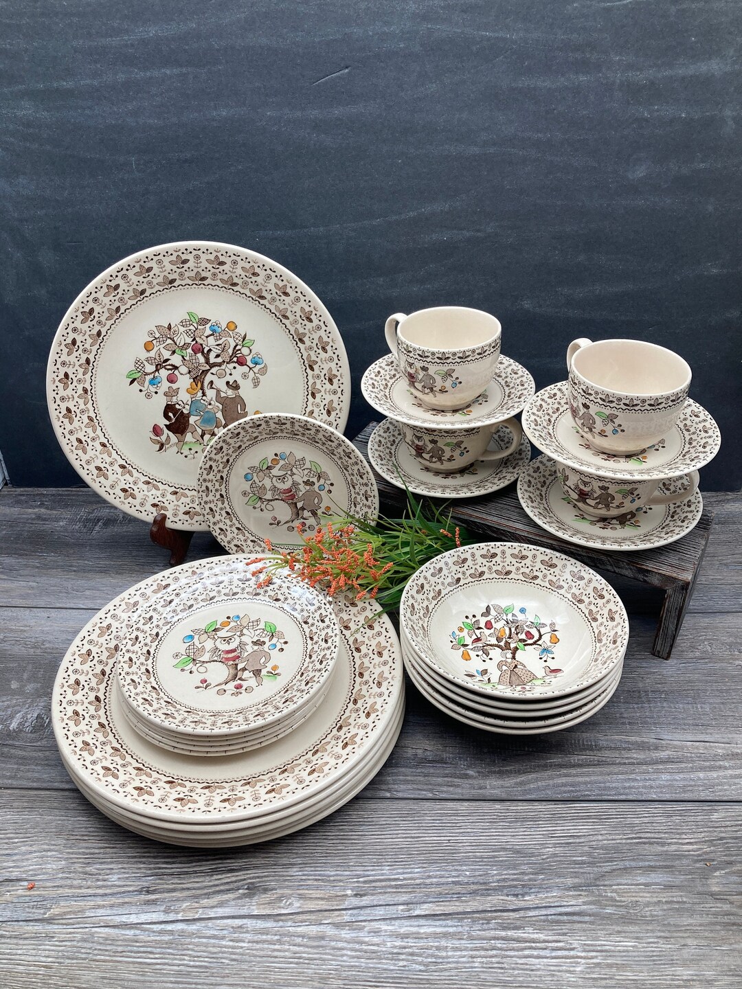 Johnson Brothers Ironstone "sugar and Spice" Brown Transferware ...