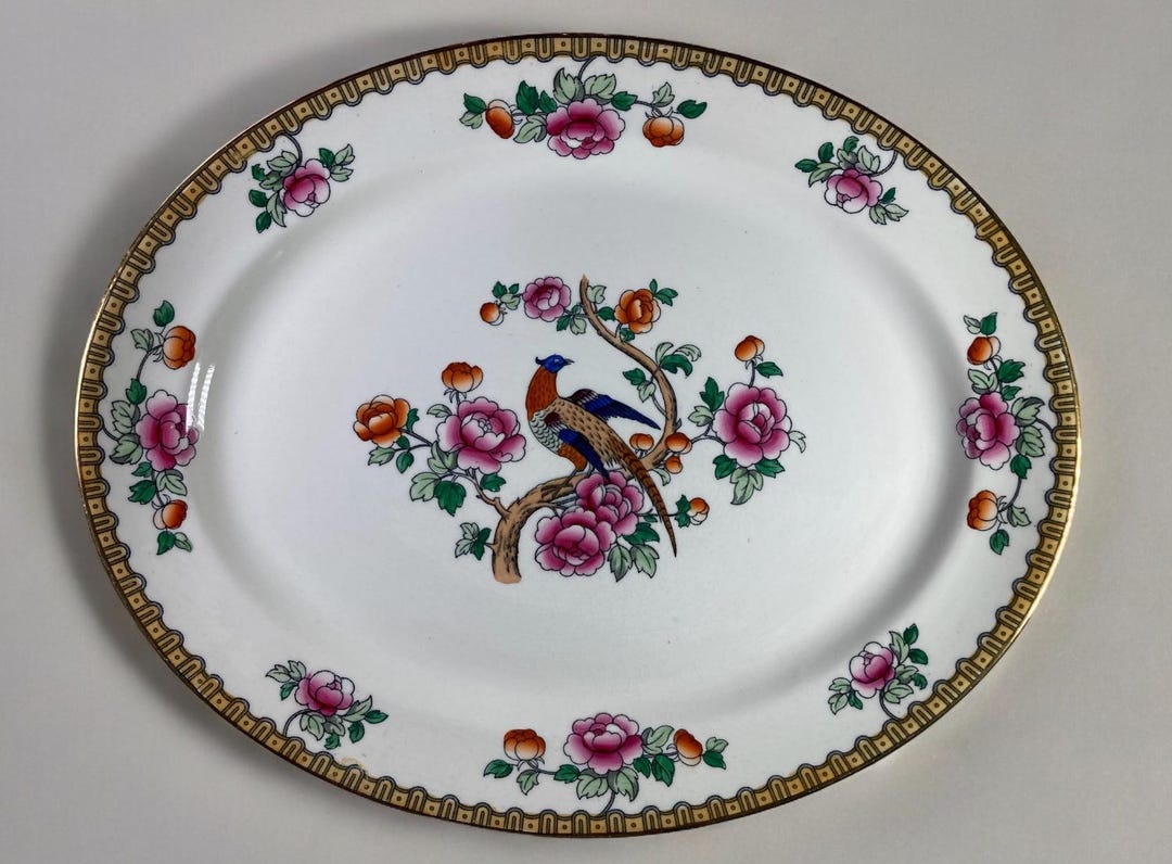 PHEASANT Antique Platter by F Winkle 14.5" Display Plate / Wall Decor ...