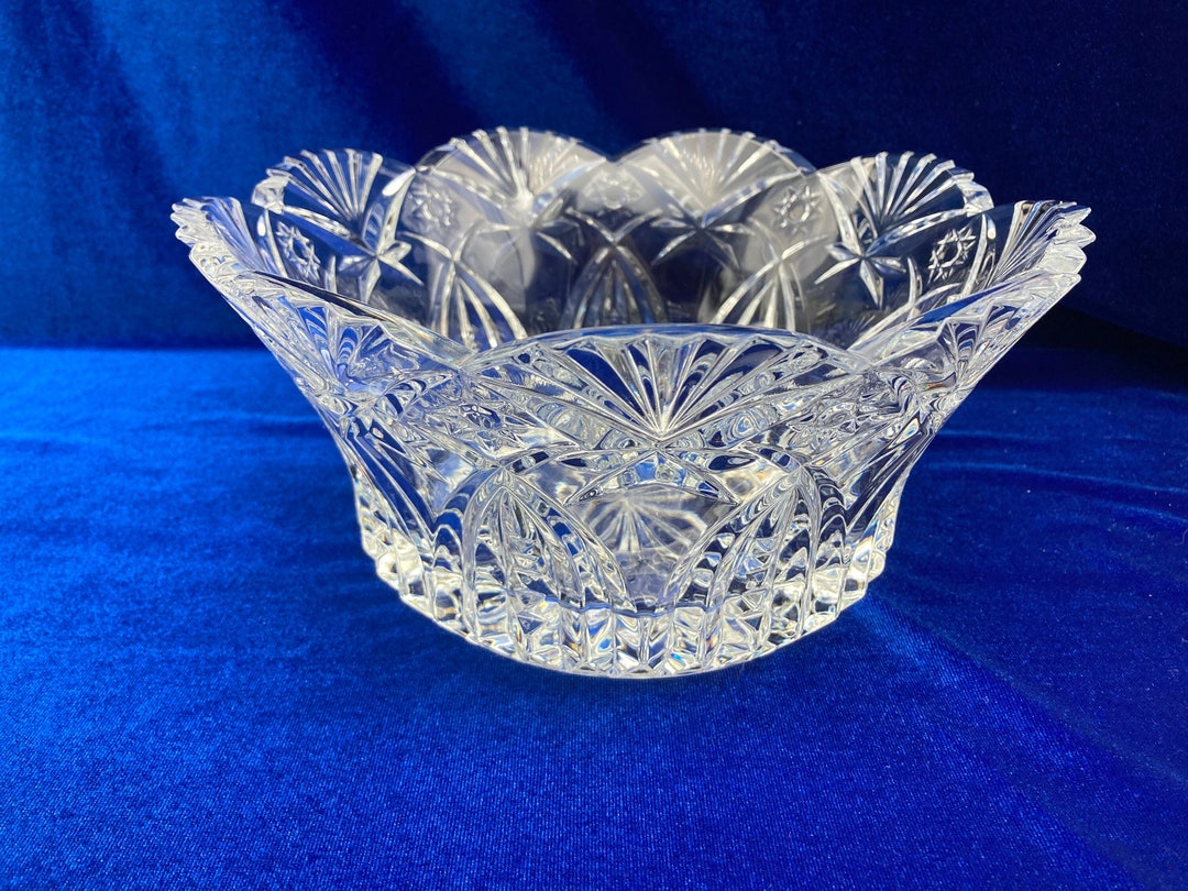 Cristal D-arques-jg Durand 9" Lead Crystal Serving Bowl Scalloped Rim ...