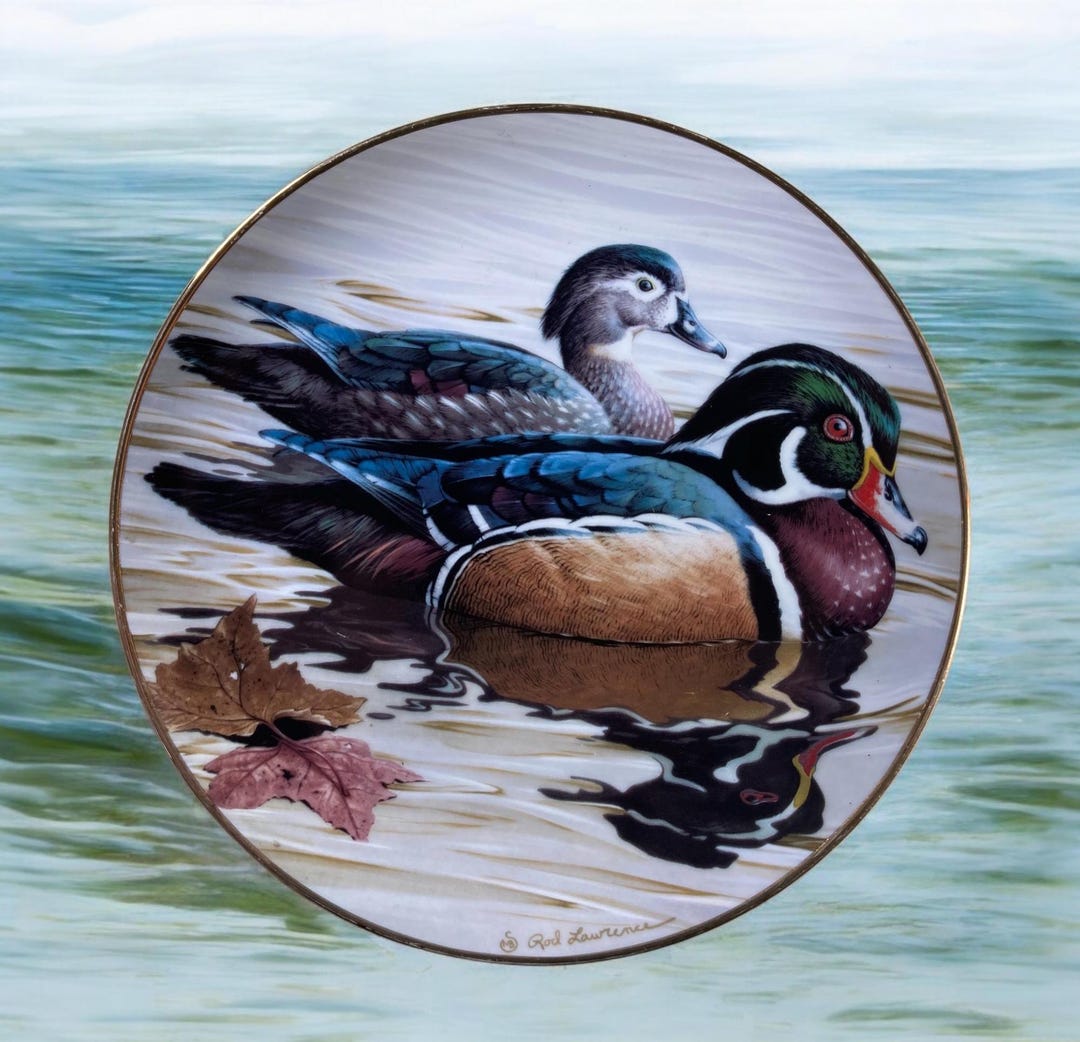 1988 WOOD DUCKS First Issue in the American Waterbirds Plate Collection ...