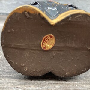 Collectible Relco Redware Ceramic Black Pig Bank Hand Painted Vintage ...