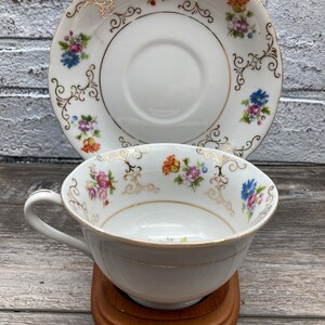 CHIKARAMACHI Japanese Porcelain TWO Teacup and Saucer Sets Hand Painted ...