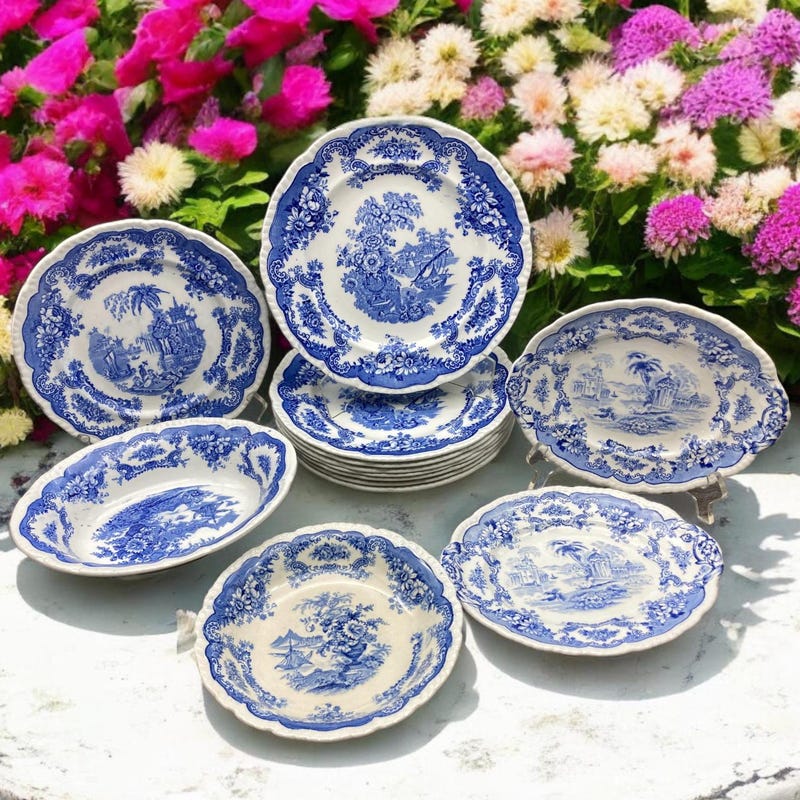 Bombay Blue China Plate - Etsy