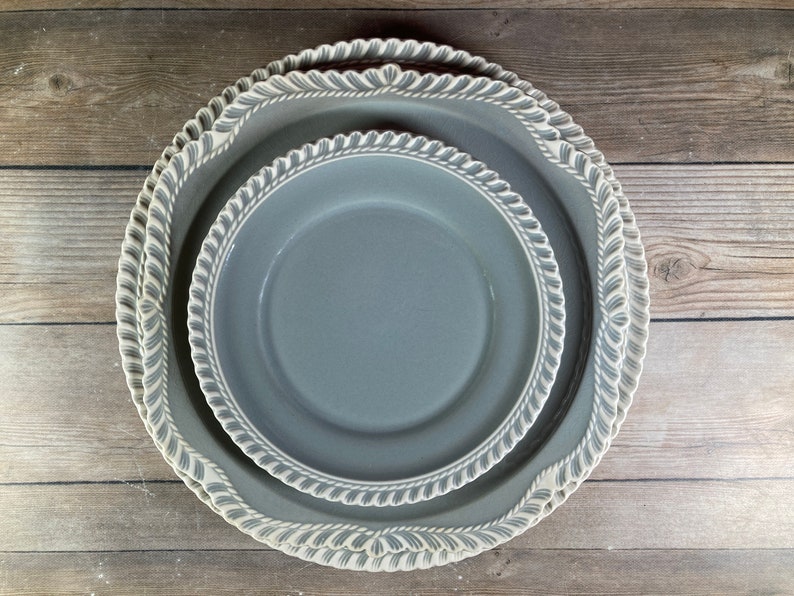 1950s chesterton Gray Harker Pottery Gadroon - Etsy