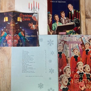 Christmas Carol Booklets ~set of 3~ Vintage Mid Century Advertising ...