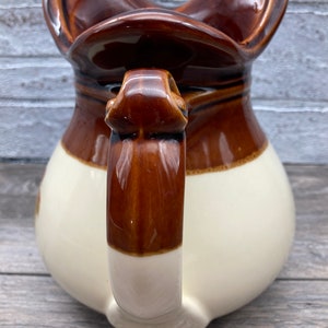 Mccoy Pottery #7515 ~ Glazed Brown Fruit & Nuts Design Water Pitcher US ...
