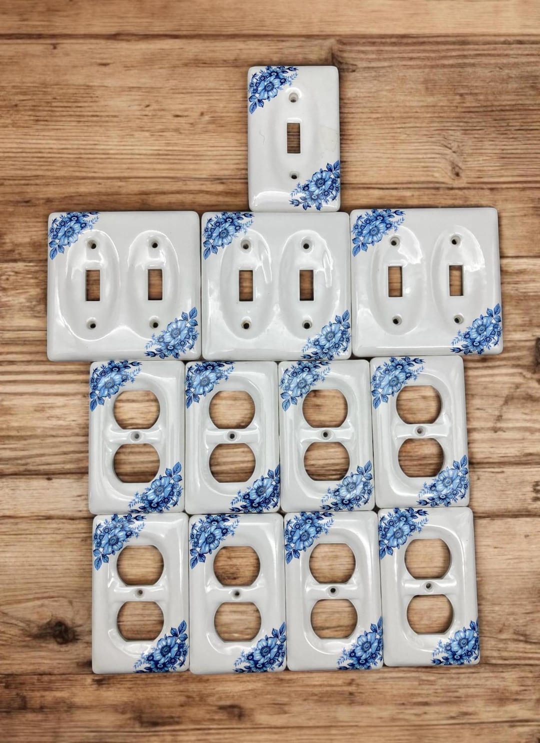 Amertac Porcelain Outlet Covers Toggle Switch Covers Vintage Switch ...