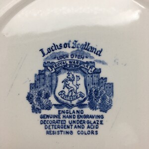Lochs of Scotland loch Oich Dinner Plate Royal Warwick Made in England ...
