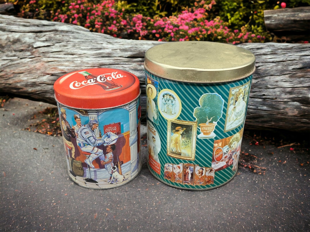 Collectible Vintage COCA-COLA Tins ~set of 2~ Retro Advertising Tins ...