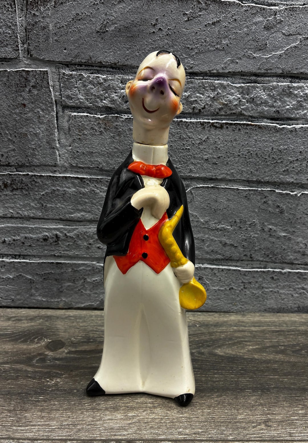Rare Goebel KL 829 Saxophone Player Decanter | Pre-1949 German Figural ...