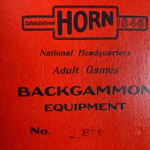 Vintage HORN Mccrillis Backgammon Equipment no Board Original Box 1960s ...