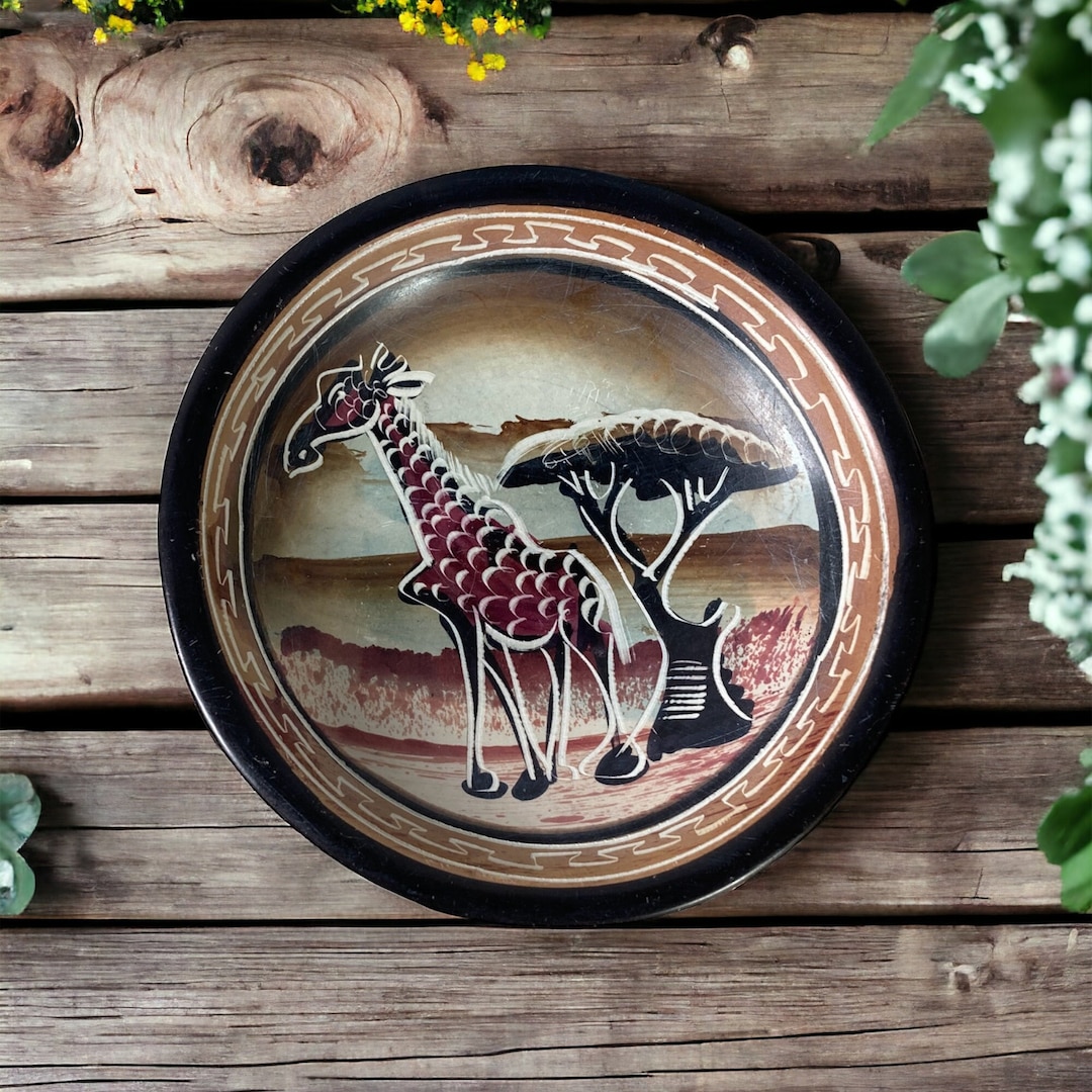 Handmade African Giraffe Trinket Dish: Artist Signed Ring Dish - Etsy