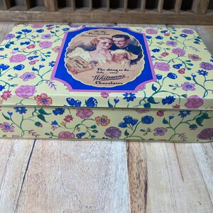 1992 WHITMAN SAMPLER Collectible Hinged Tin ~ Floral Design Chocolate ...