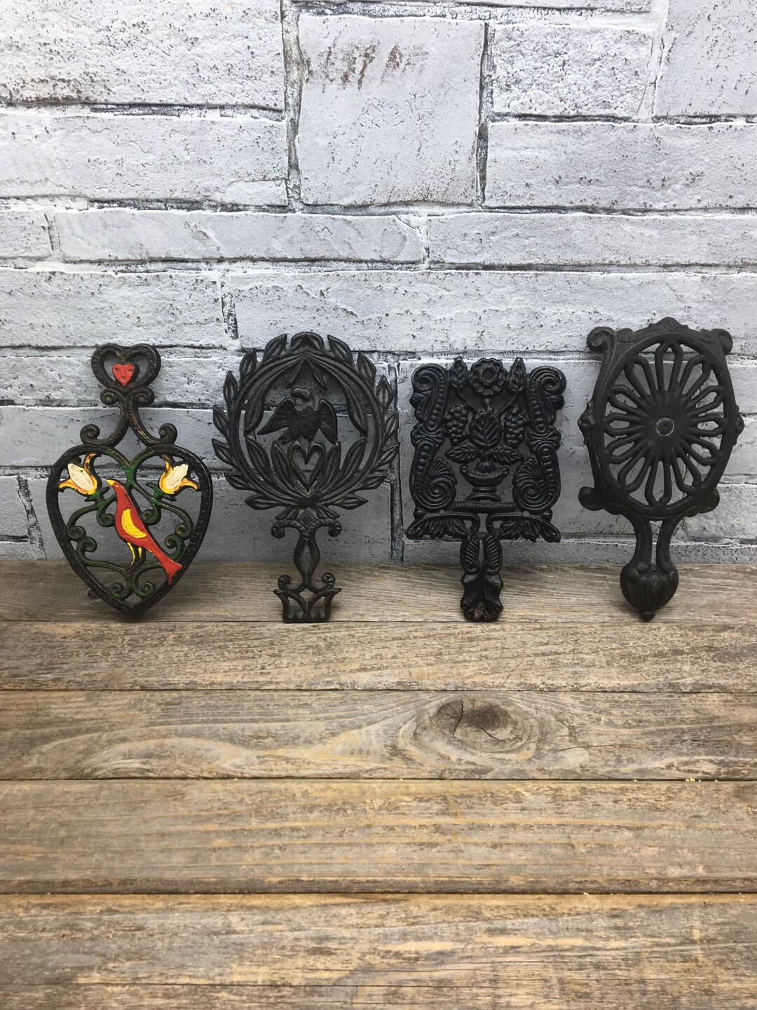 ONE Cast Iron Trivet Primitive Kitchen Rustic Decor Farmhouse Kitchen ...