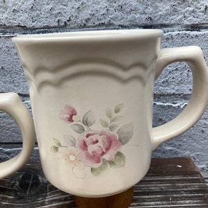1980s Pfaltzgraff "tea Rose" Pattern Choose: Set of Two Flat Cups OR ...