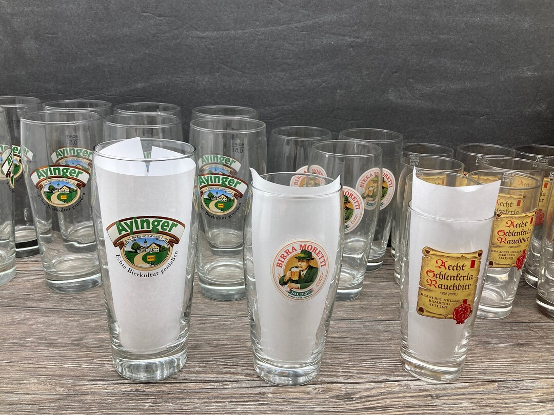 Vintage German/italian Beer Glass: Breweriana Home Bar Collectible - Etsy
