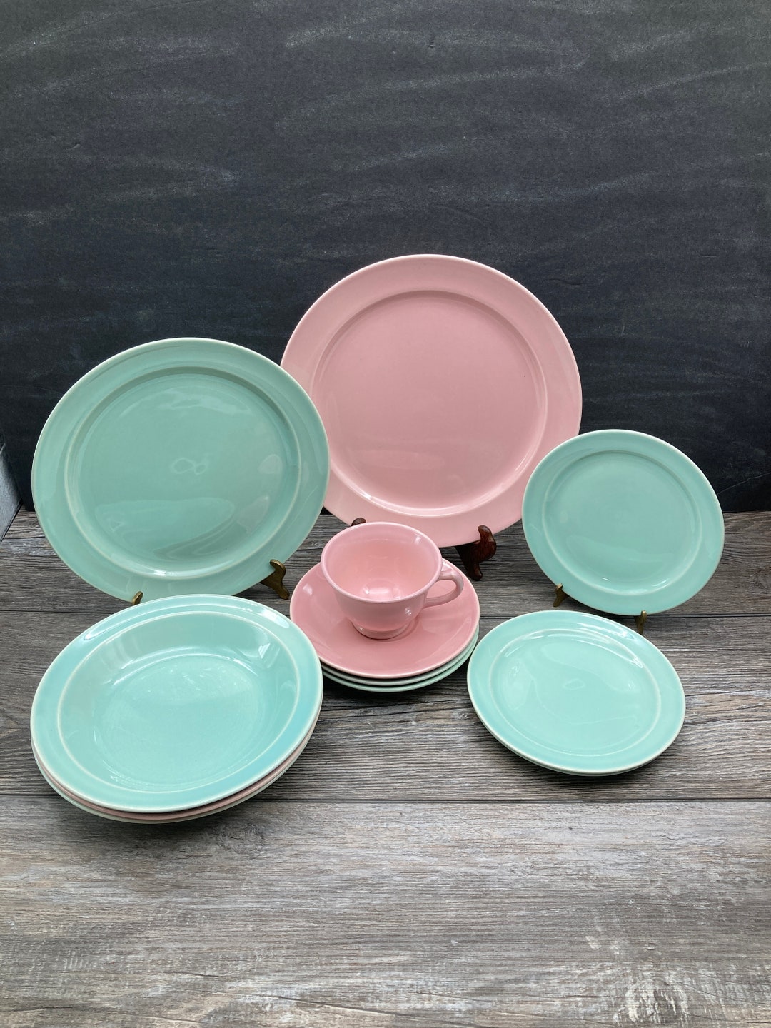 Luray Pastels Vintage China: Art Deco Plates, Bowls, Cup & Saucer - Etsy