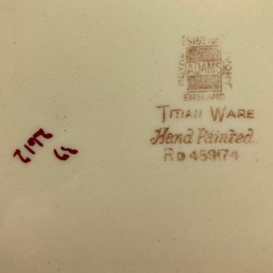 Antique Titian Ware Adams China: Royal Ivory Floral Plates, Made in ...