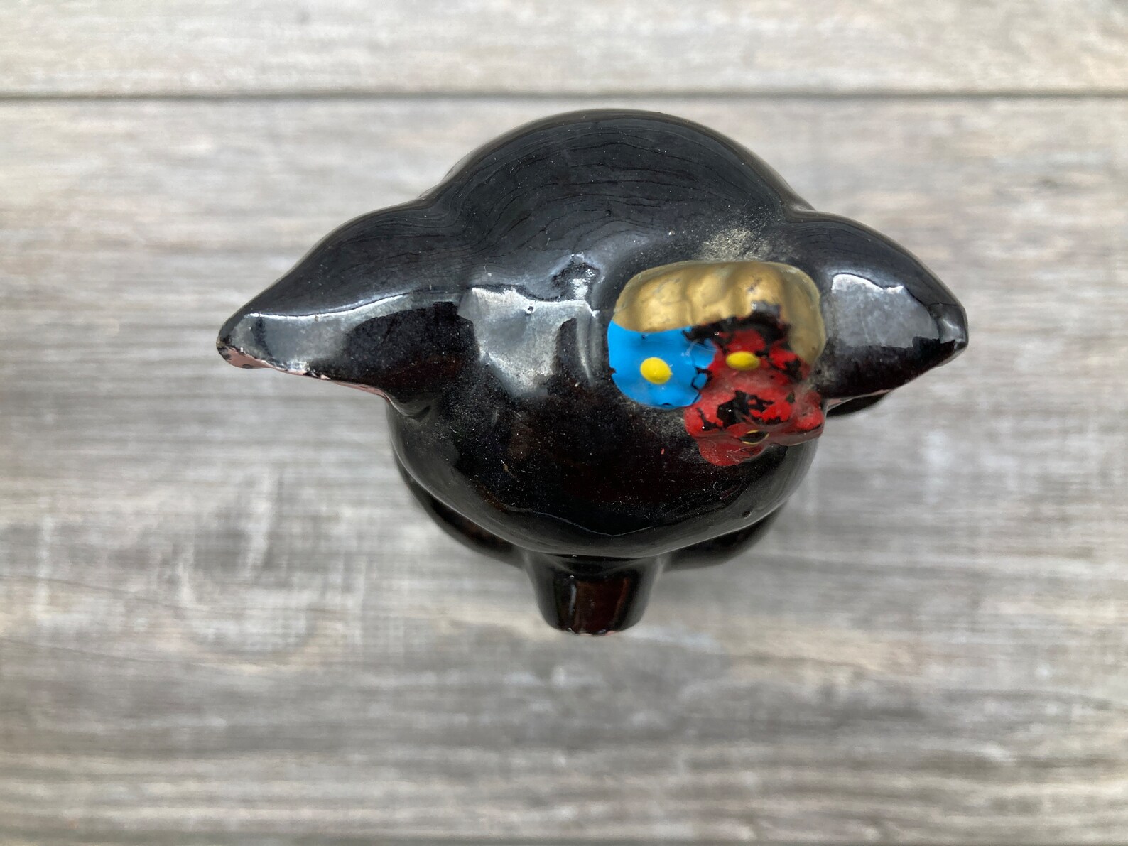 Collectible Relco Redware Ceramic Black Pig Bank Hand Painted - Etsy