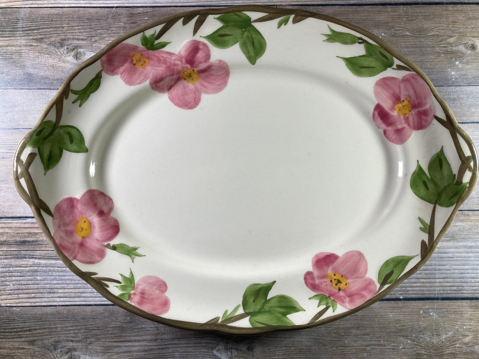 Mid Century Franciscan Ware DESERT ROSE Pattern Oval - Etsy