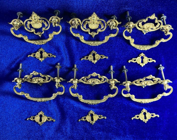 ARCO Vintage BRASS Victorian Style Drawer Pulls ~set of 2~ Dresser ...