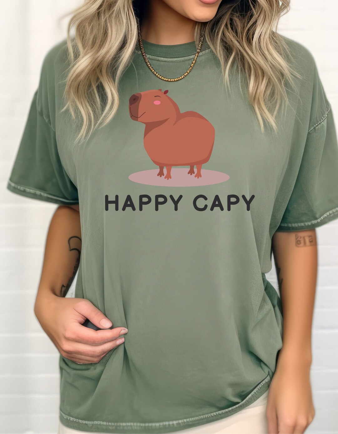 Capybara Shirt | Happy Capy T-shirt Available in 6 Colors | Comfort ...
