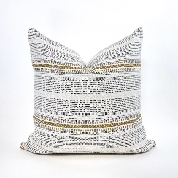 Gray Stripe Pillow - Etsy
