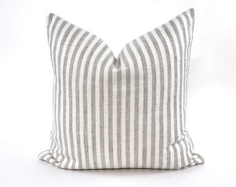 Charcoal Gray, Brown Pillow Covers, Textured Modern Farmhouse Cushion ...