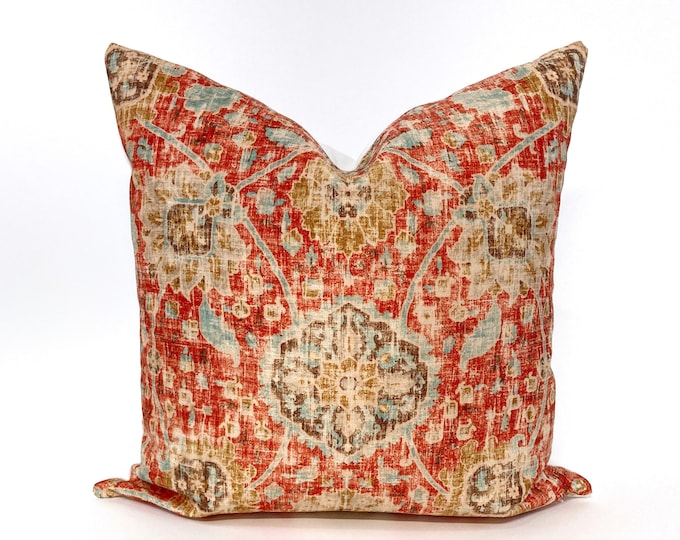 Red and Gold Velvet Turkish Print Pillow Cover - Etsy