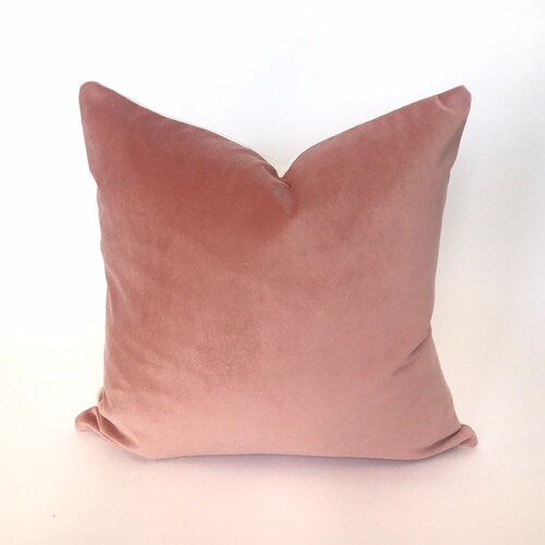 Salmon Velvet Pillow Cover Decorative Pillow Both Sides - Etsy