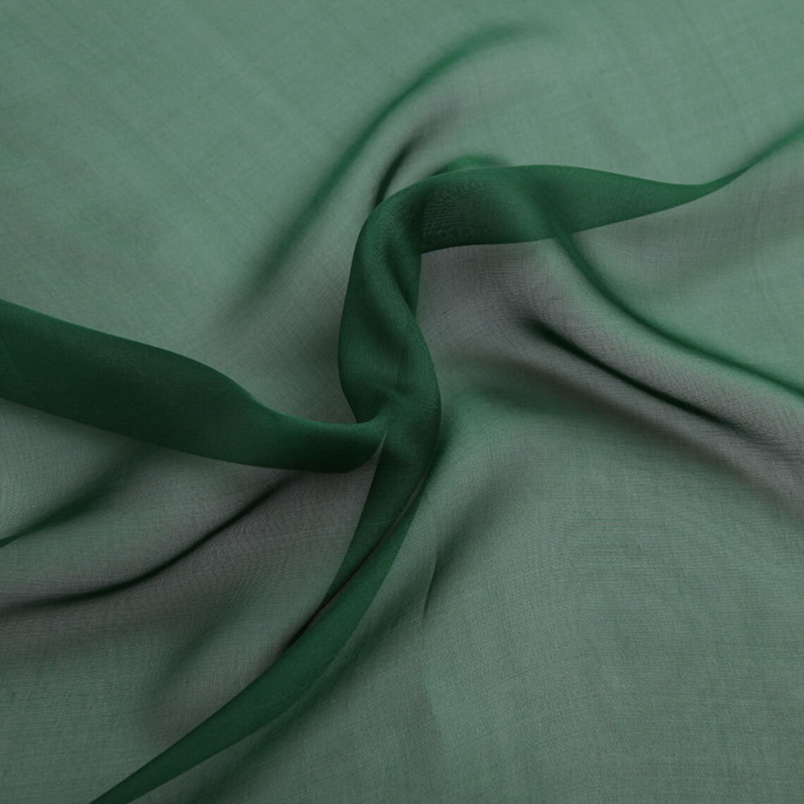 Dark Green Silk Chiffon Scarf - Green Silk Chiffon Scarf - 2014-8 - Etsy
