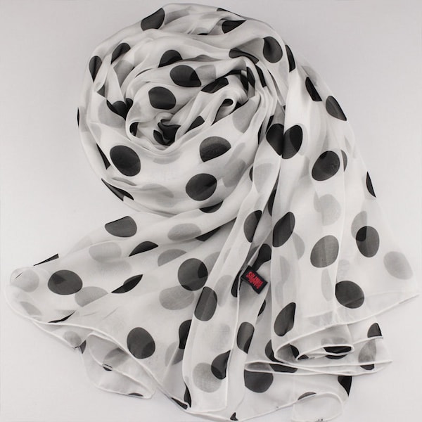 Polka Dots Scarf - Etsy