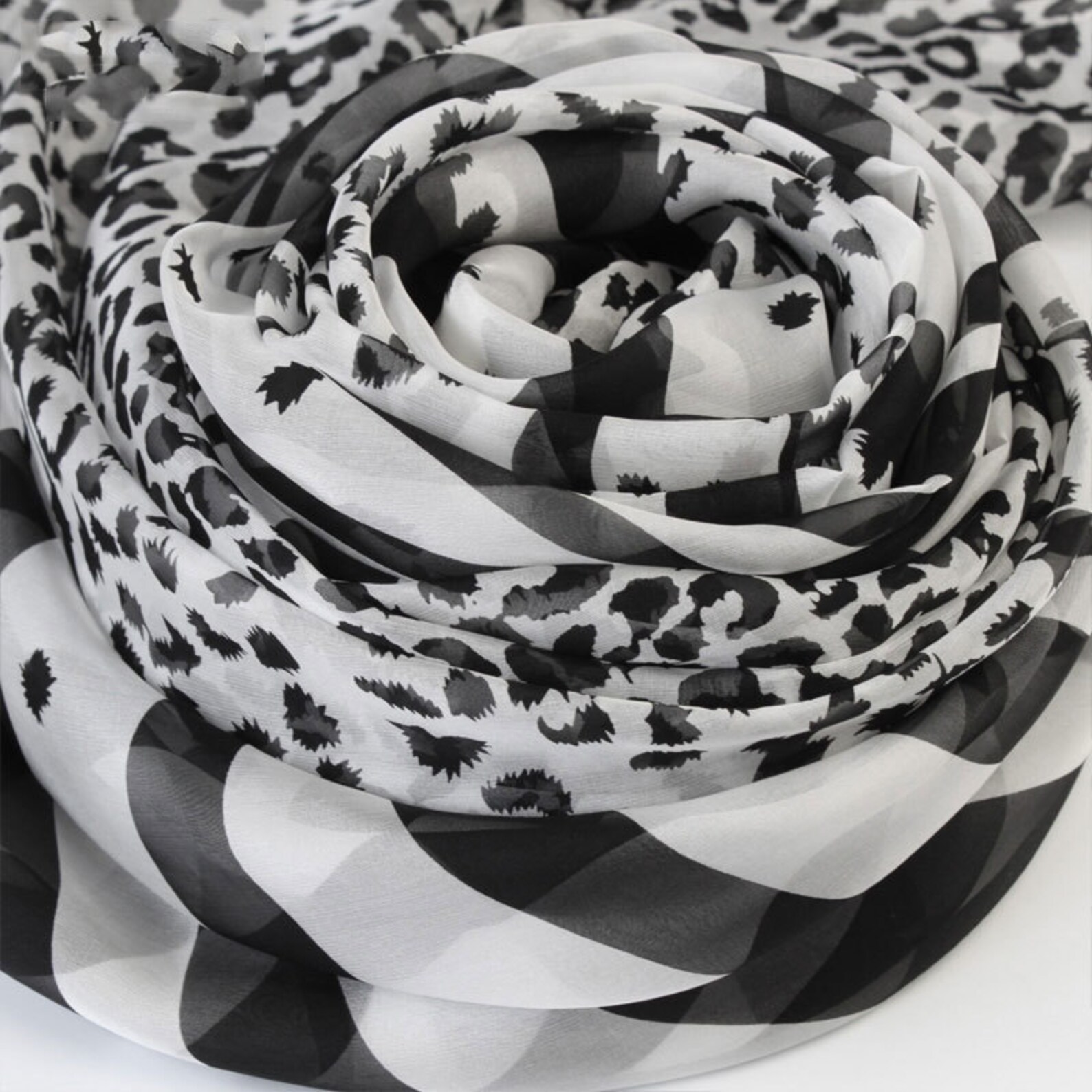 Animal Print Silk Scarf Leopard and Zebra Printed Silk Scarf - Etsy