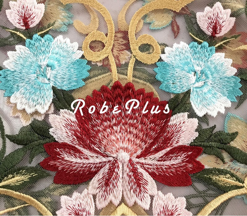 Floral Schiffli Lace Floral Champagne Lace Fabric Tulle Embroider Lace ...