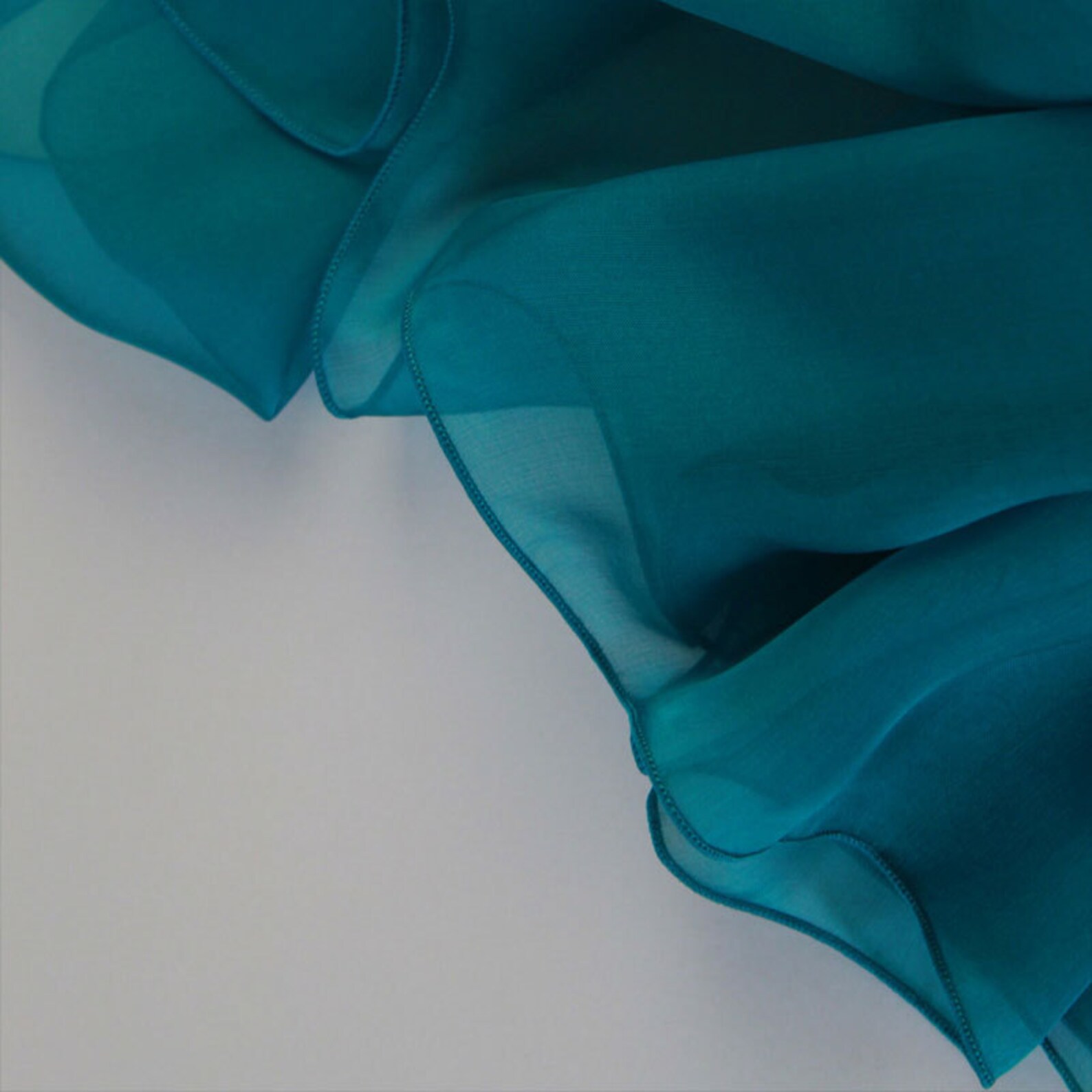 Dark Cyan Silk Scarf Teal Mulberry Silk Chiffon Scarf AS25 - Etsy