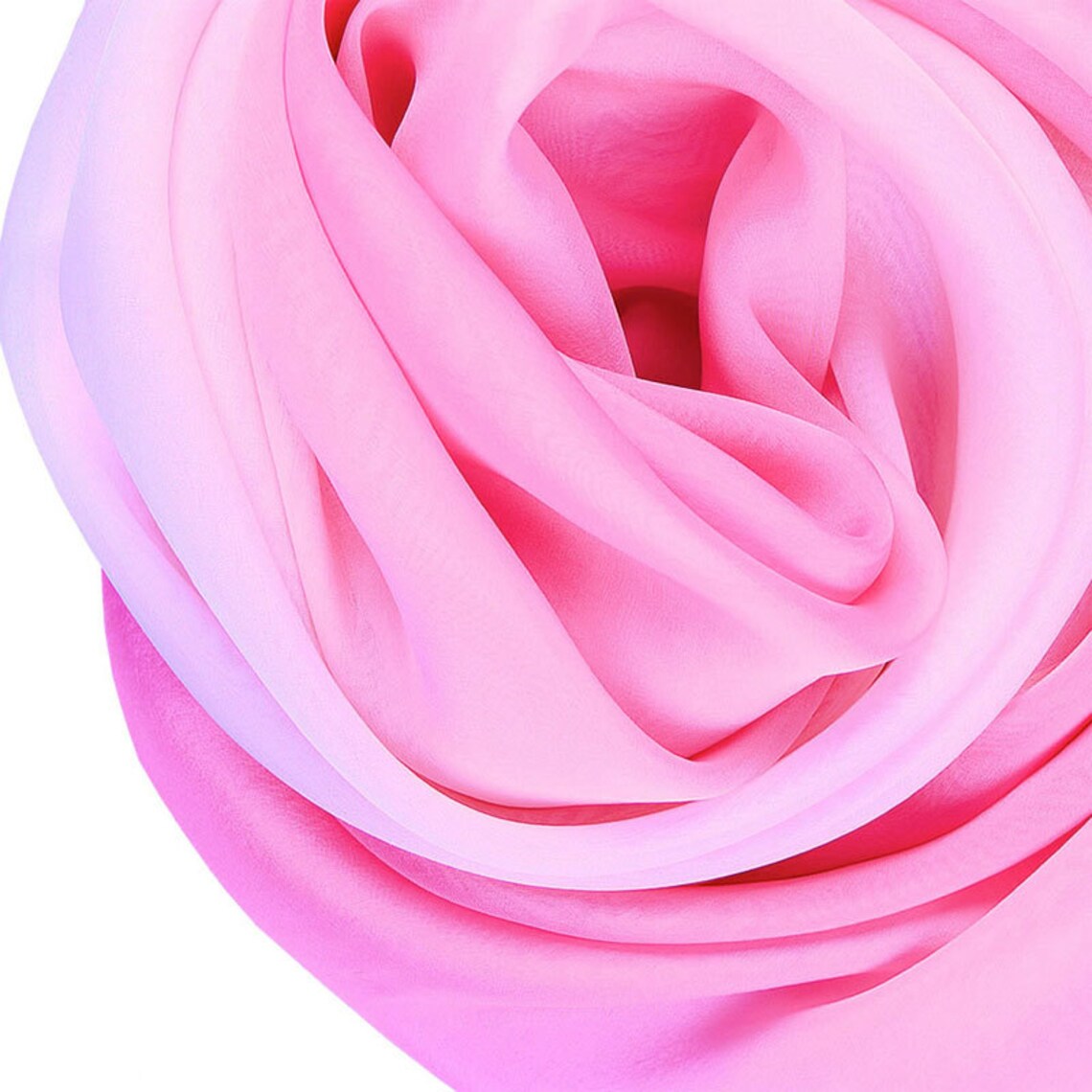 Rosa Seide Schal - Farbverlauf Farbe Schal - hellrosa bis hell rosa ...