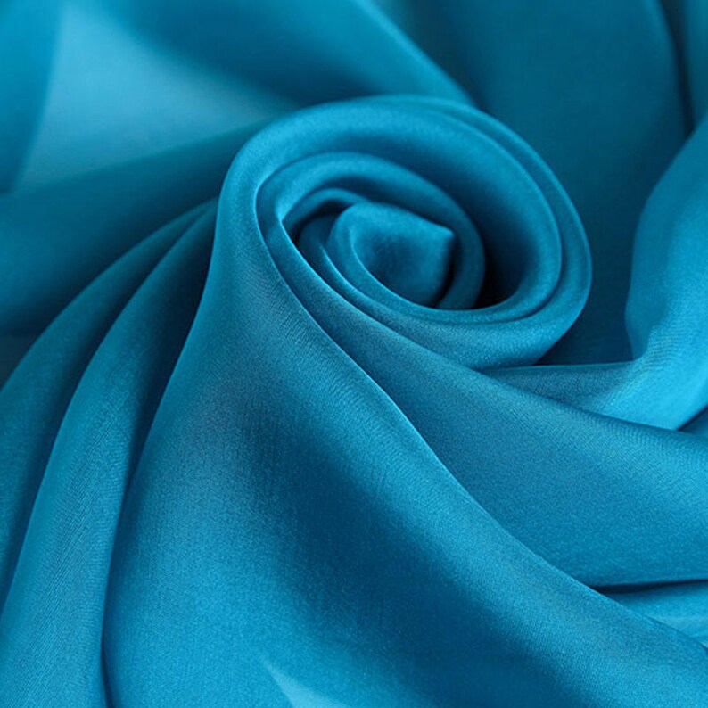 Dark Cyan Silk Scarf - Teal Mulberry Silk Chiffon Scarf - AS25 - Etsy