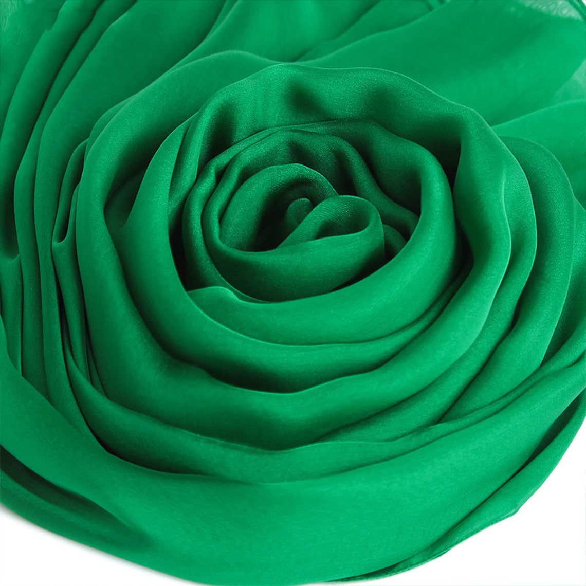 Emerald Green Silk Scarf Green Mulberry Silk Chiffon Scarf - Etsy Canada
