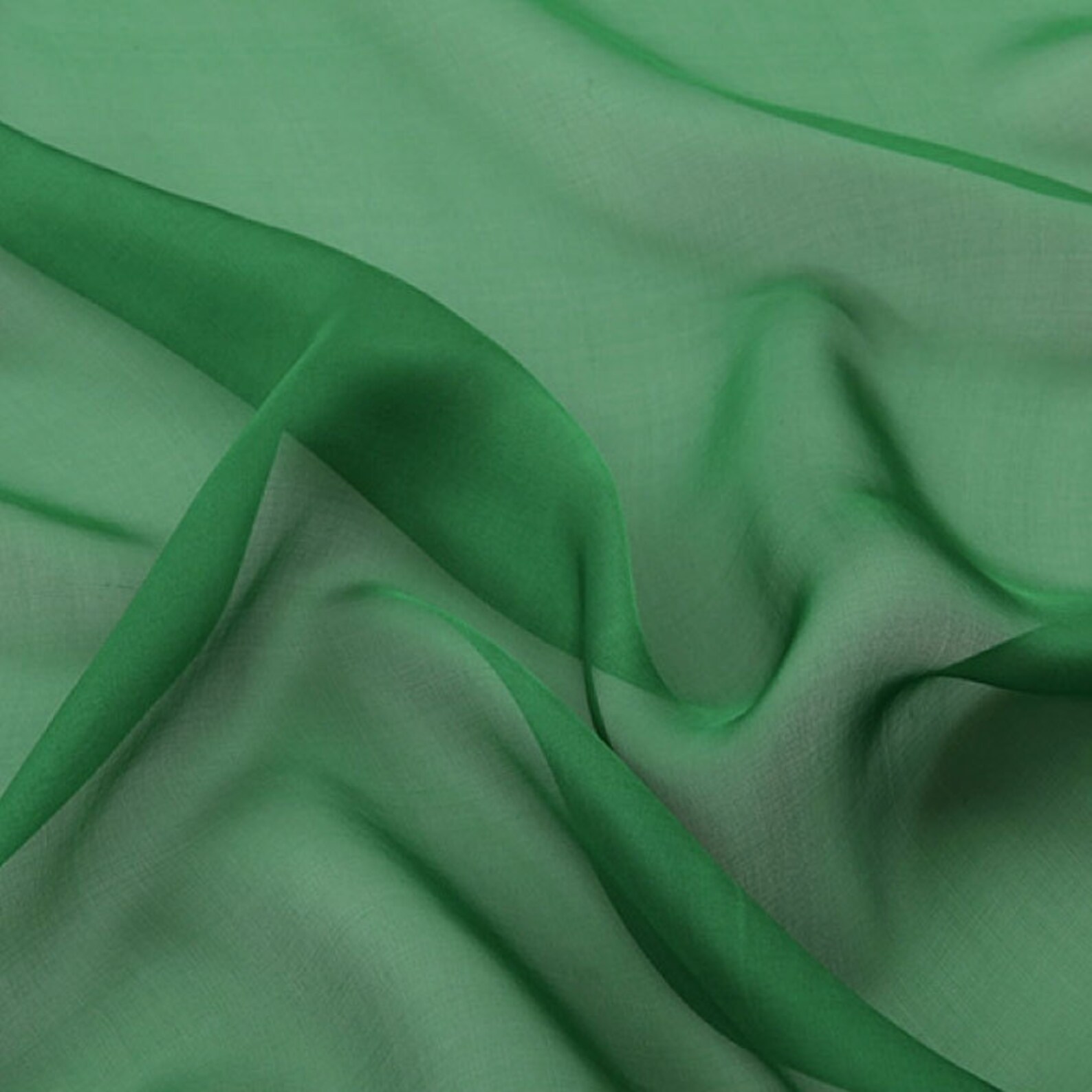Green Silk Chiffon Scarf Emerald Green Silk Scarf Green Mulberry Silk ...
