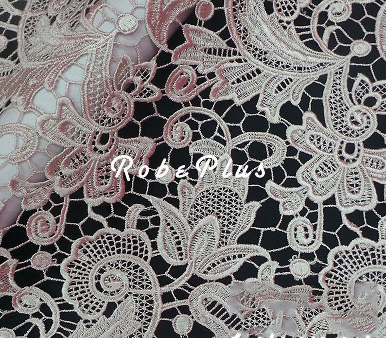 Guipure Lace Fabric Champagne Lace Fabric Dark Beige Lace | Etsy