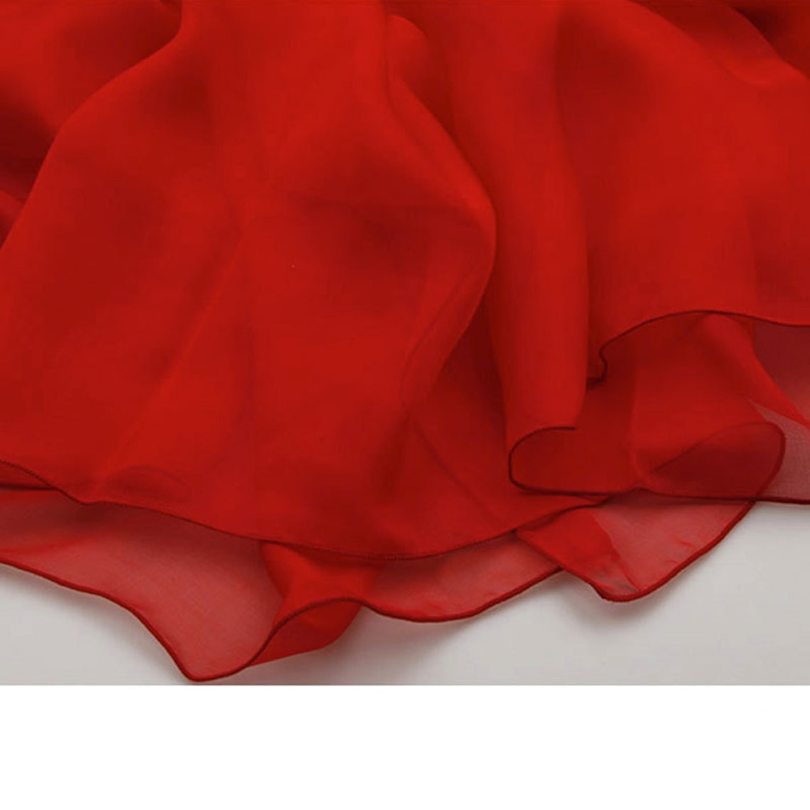 Red Silk Scarf - True Red Silk Scarf - Bright Red Silk Chiffon Scarf ...