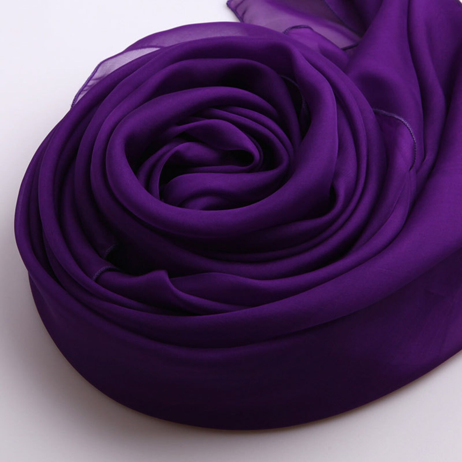 Purple Silk Chiffon Scarf Purple Mulberry Silk Chiffon Scarf-2014-4 - Etsy