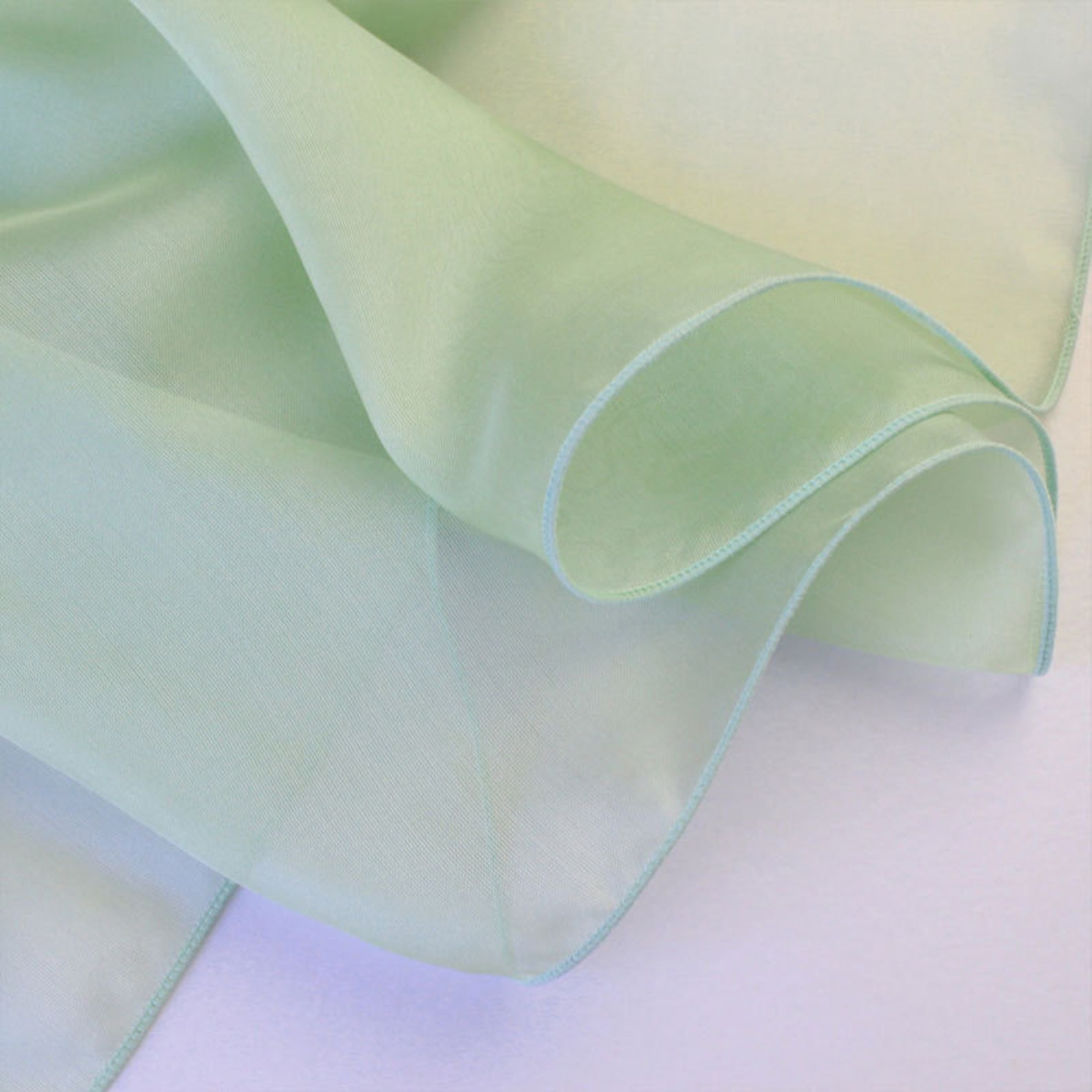 Mint Green Silk Scarf Medium Sea Green Mulberry Silk Chiffon Scarf AS21 ...